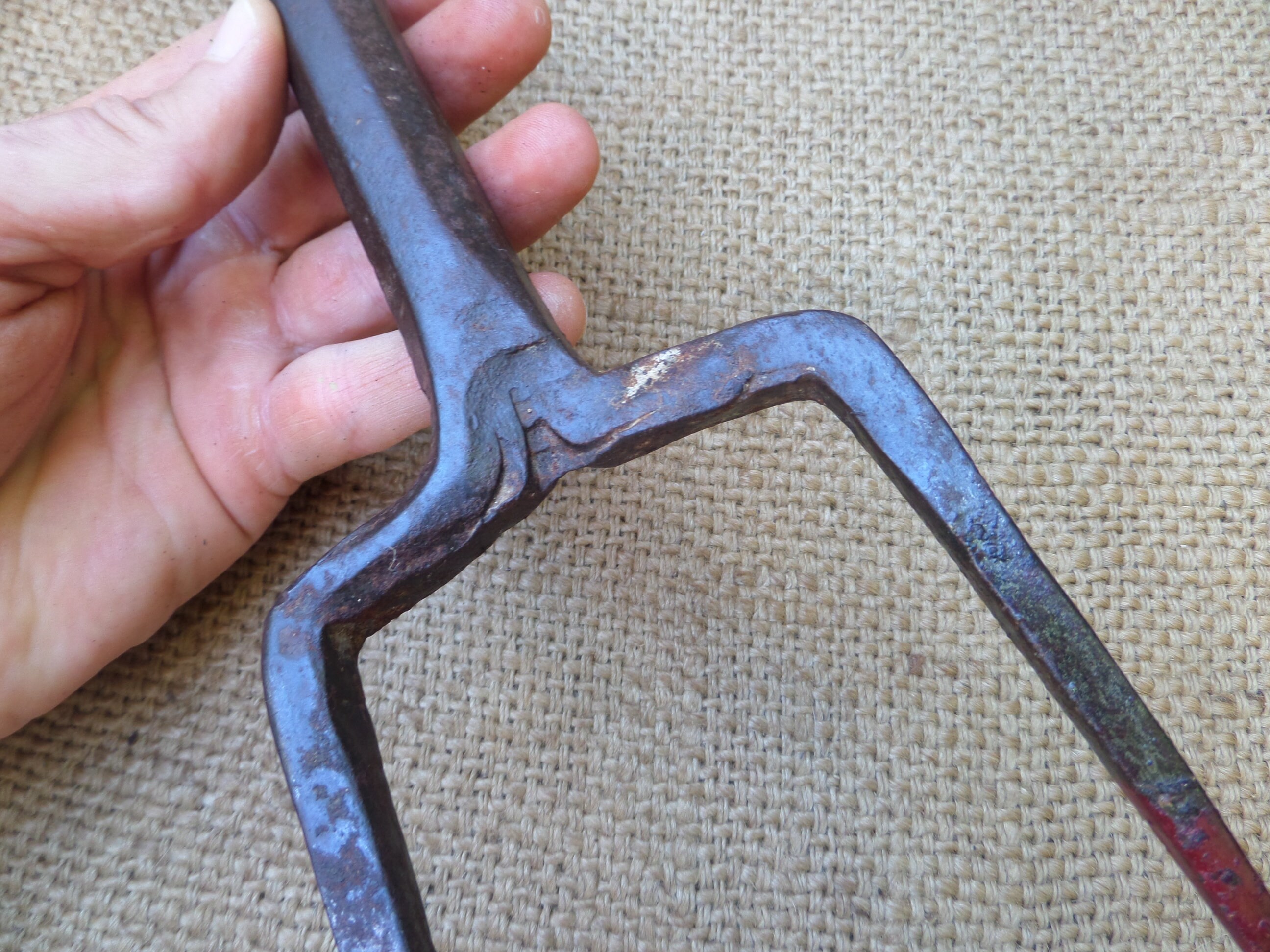 Antique Vintage Scythe Sickle Sharpening Peening Anvil Blacksmith Hand ...