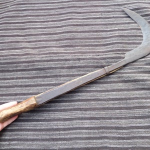 Vintage Antique Billhook Falx Axe Weapon Hand Made Forged Wrought Iron ...