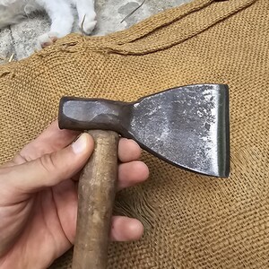 Small Mini Antique Hand Forged Axe Hatchet Bushcraft Camping Forest ...