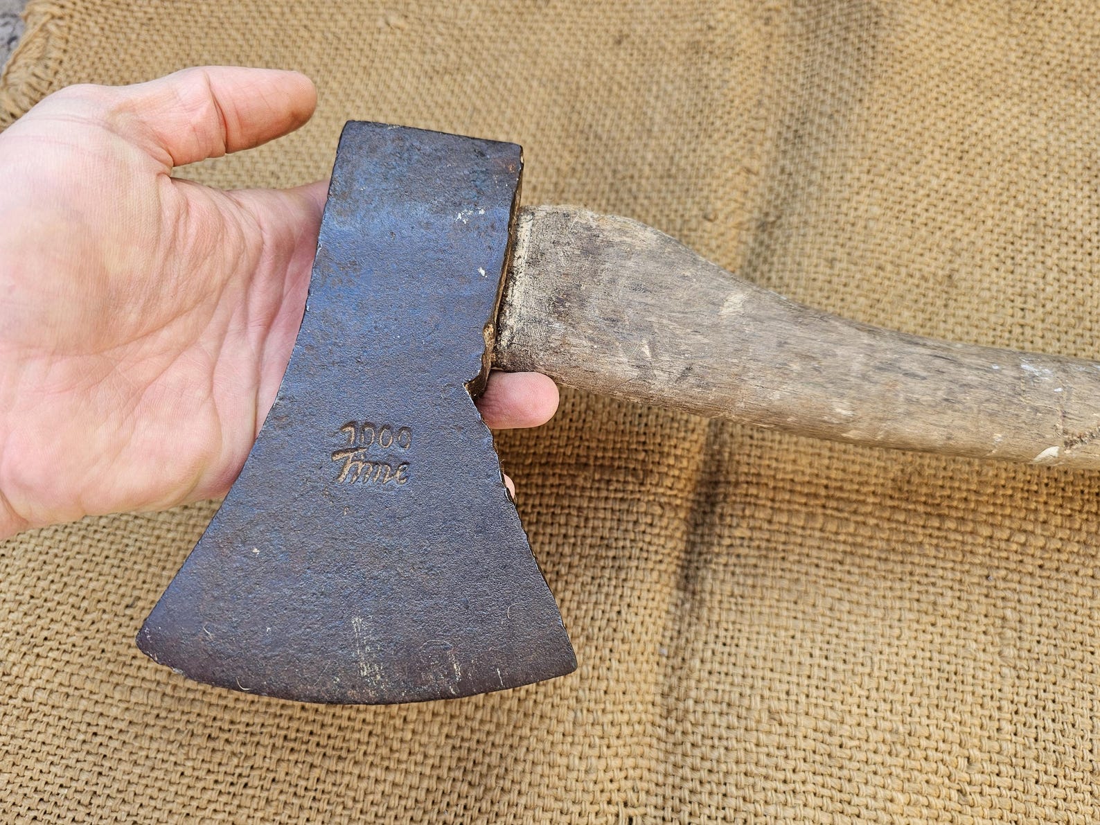Rare Pre WWII Vinatge German Axe "time" Antique Hatchet Bushcraft ...