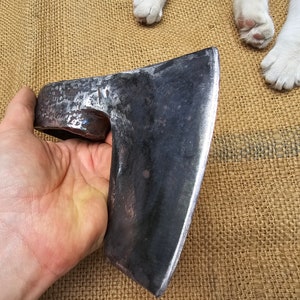 Vinage Hand Forged Bearded Axe Head Viking Hatchet Bushcraft Camping ...