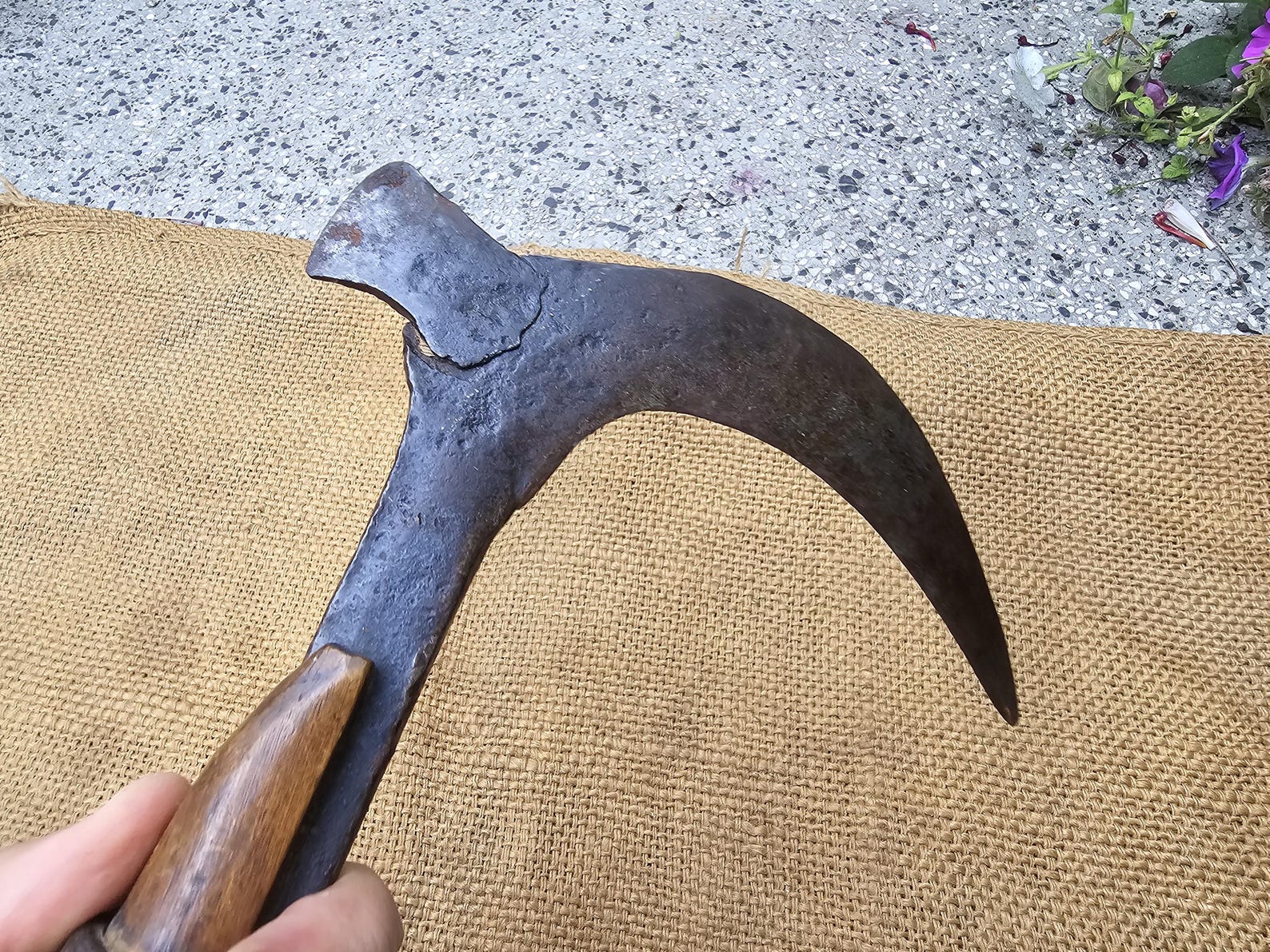 Small Antique Billhook Hand Forged Vintage Tool Axe Faschineknife - Etsy