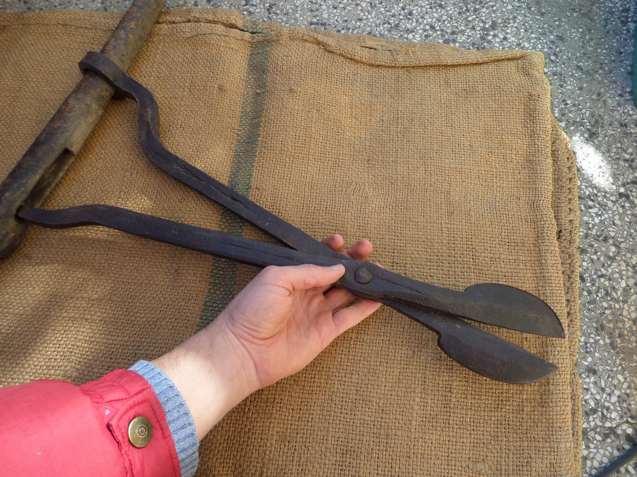 Scarce Huge Antique Hand Auger Drill Wheelwright's Reamer Wagon Hub ...