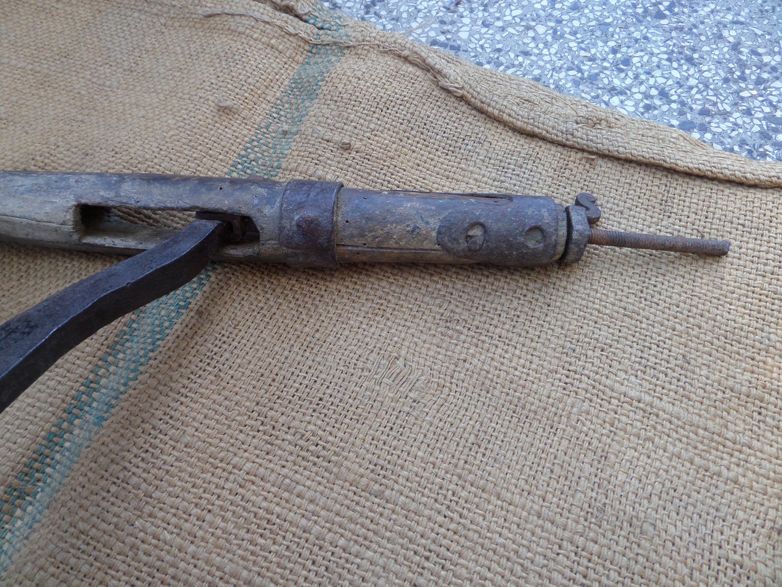 Scarce Huge Antique Hand Auger Drill Wheelwright's Reamer Wagon Hub ...