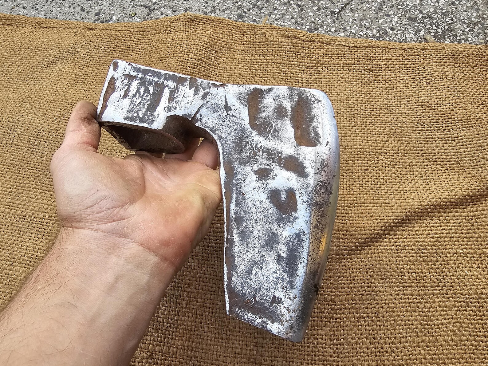 Antique Hand Forged Bearded Axe Head Vintage Hatchet Felling Splitting ...