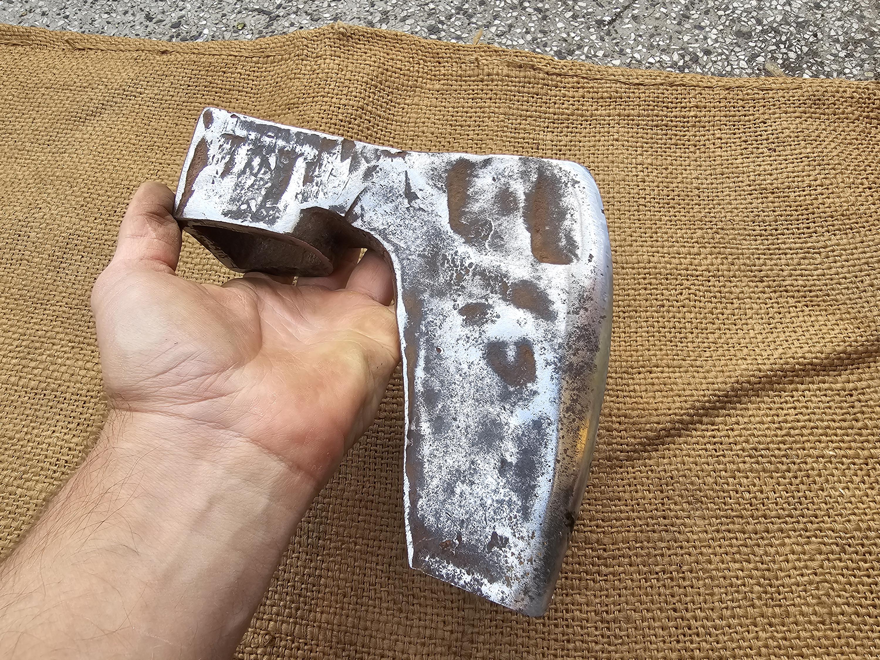 Antique Hand Forged Bearded Axe Head Vintage Hatchet Felling Splitting ...