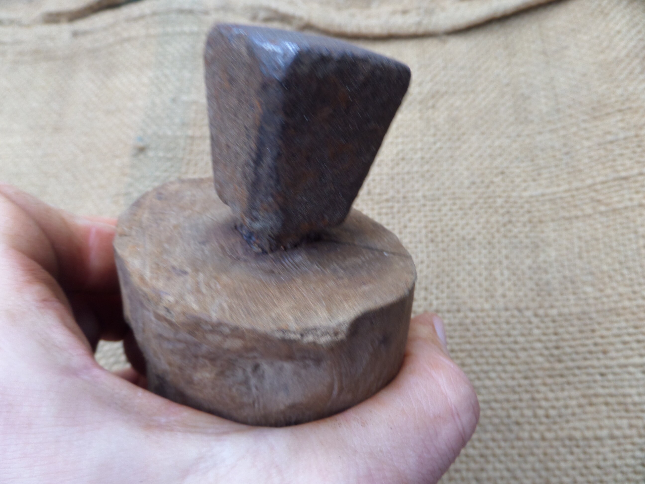 Antique Vintage Scythe Sickle Sharpening Peening Anvil Blacksmith Hand ...