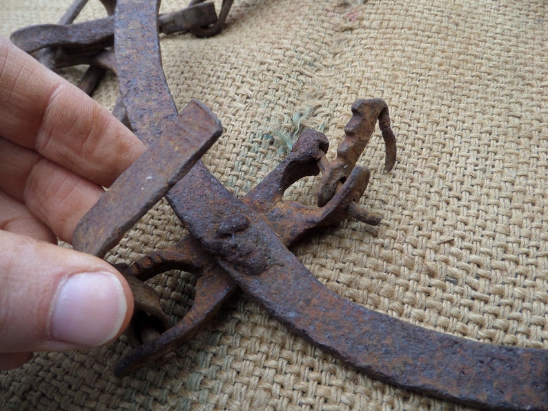 Antique Wolf Trap Wrought Iron Blacksmith Hand Forged 19th - Etsy