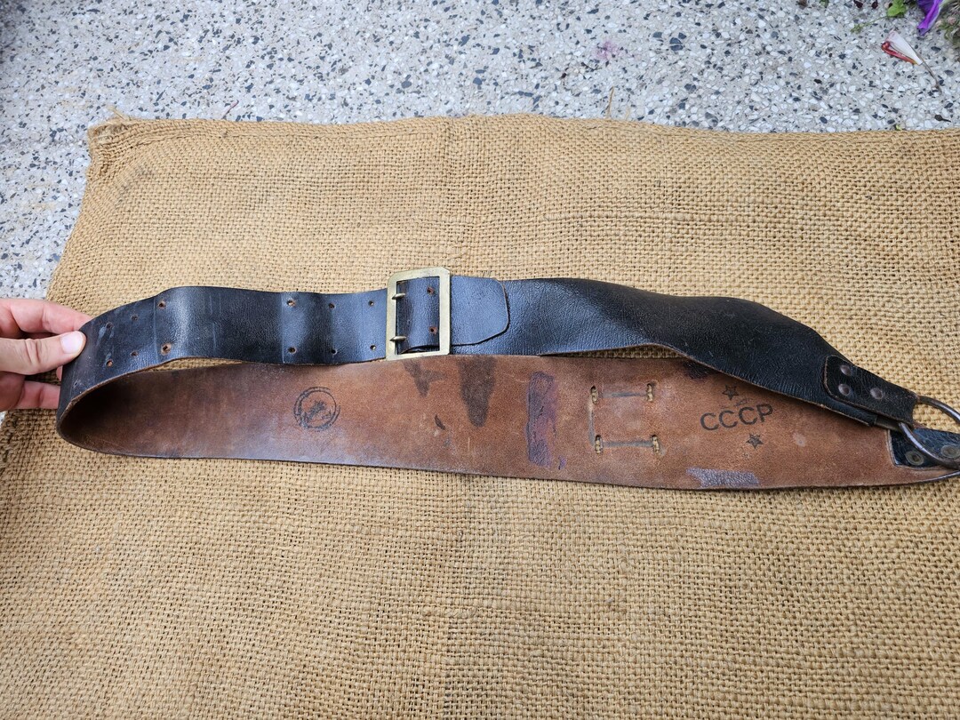 Rare Soviet USSR Military Leather Belt - Etsy