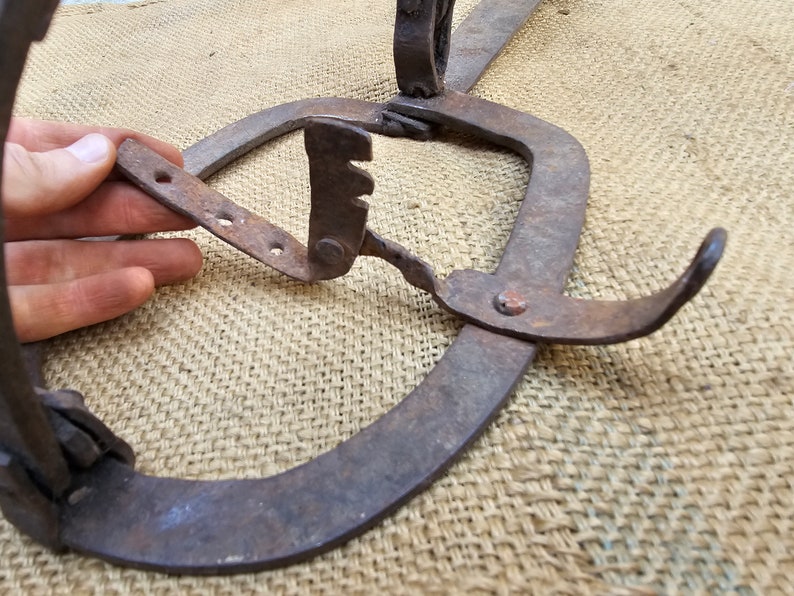 Antique Vintage Animal Trap Wrought Iron Blacksmith Hand Forged - Etsy
