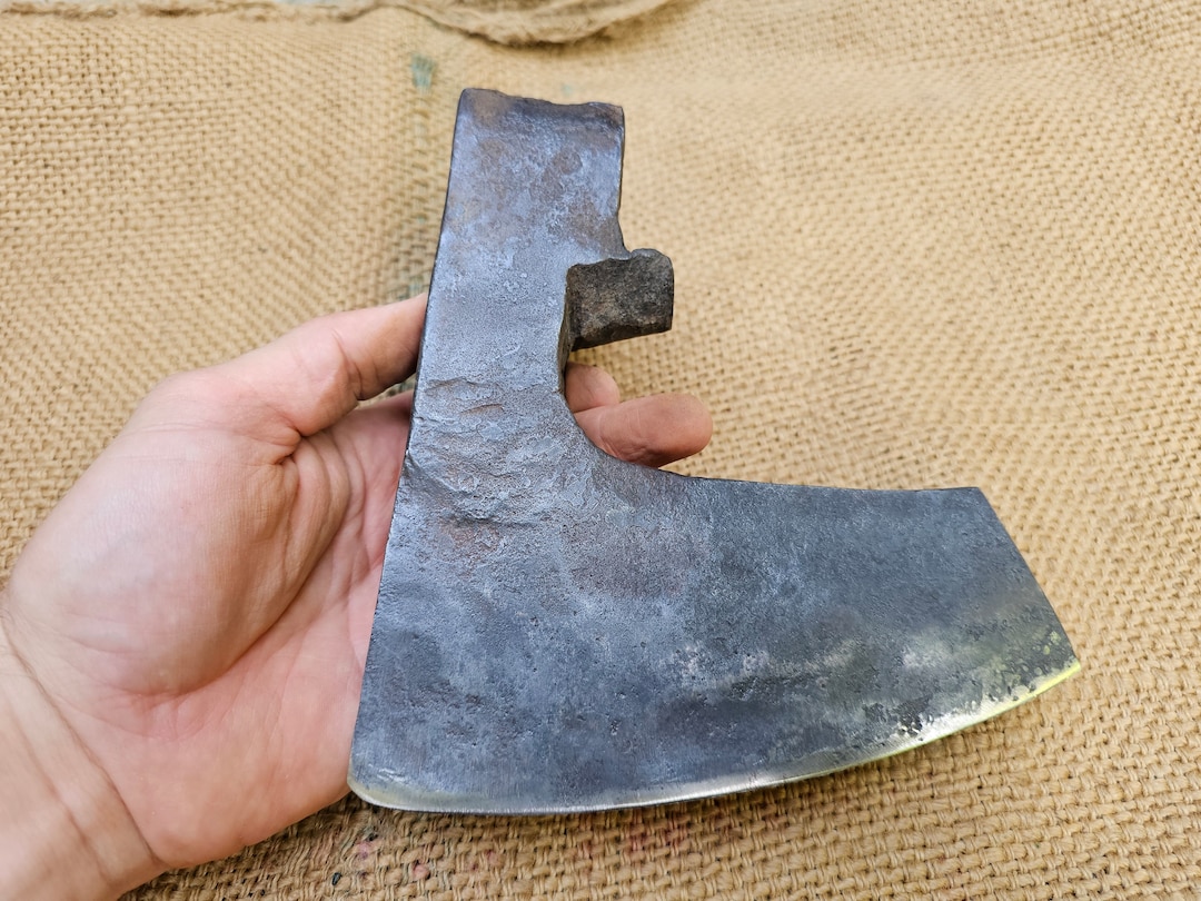 Antique Hand Forged Bearded Axe Head Felling Splitting Logging Viking ...
