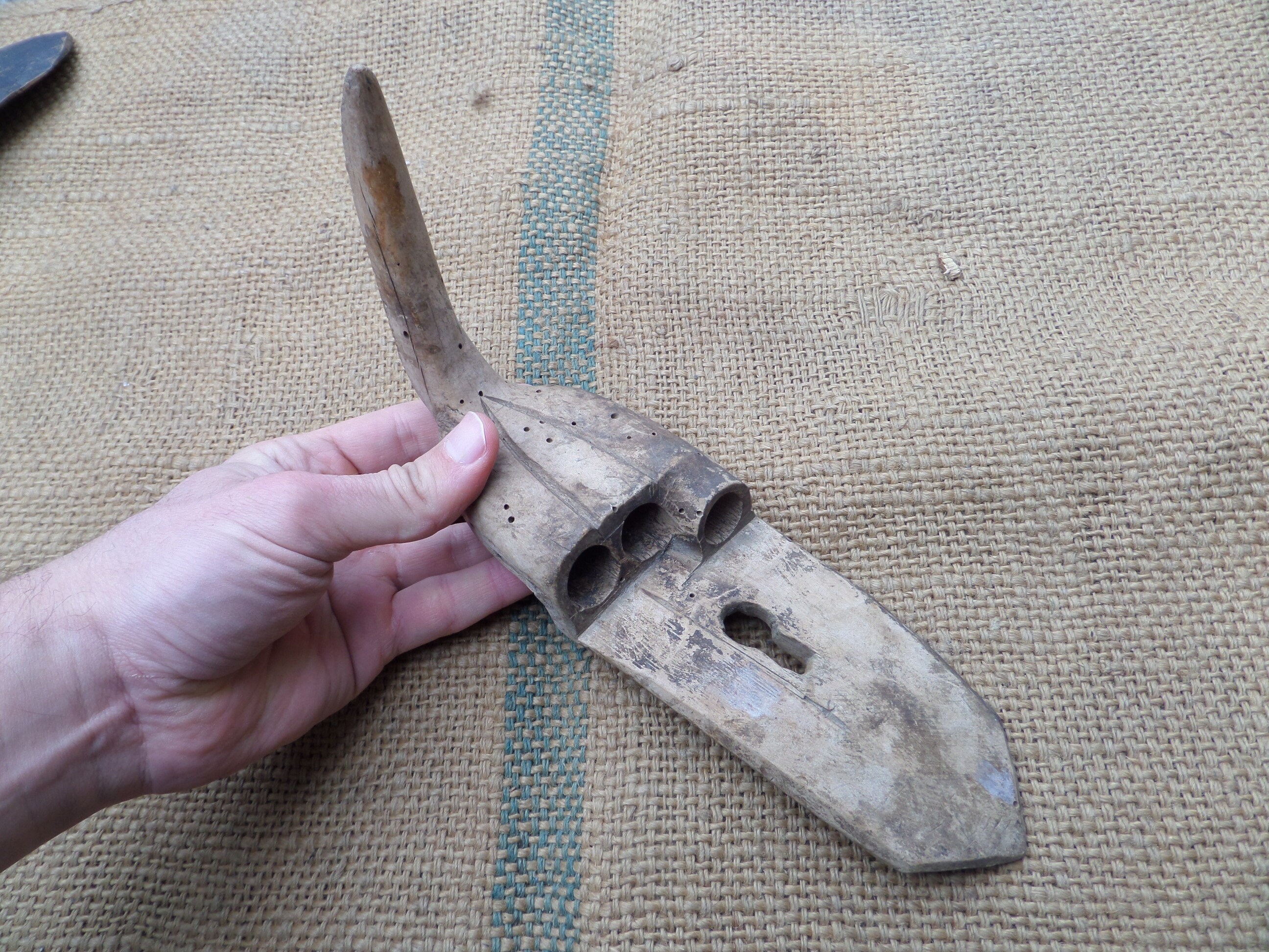 Vintage Harvesting Hook Harvest Grain Farm Wooden Hook Antique Wood ...