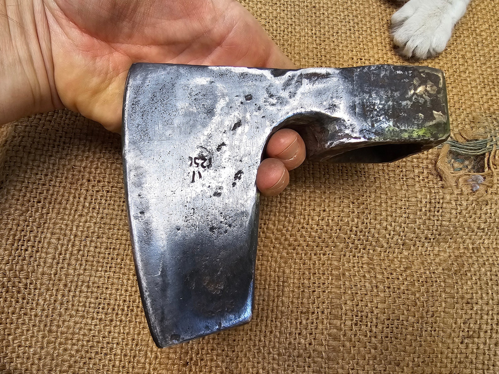 Vinage Hand Forged Bearded Axe Head Viking Hatchet Bushcraft Camping ...