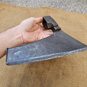 Vintage Antique Axe Head Goosewing Carpenter's Side Hewing Hatchet Wrought Iron Blacksmith Hand ...