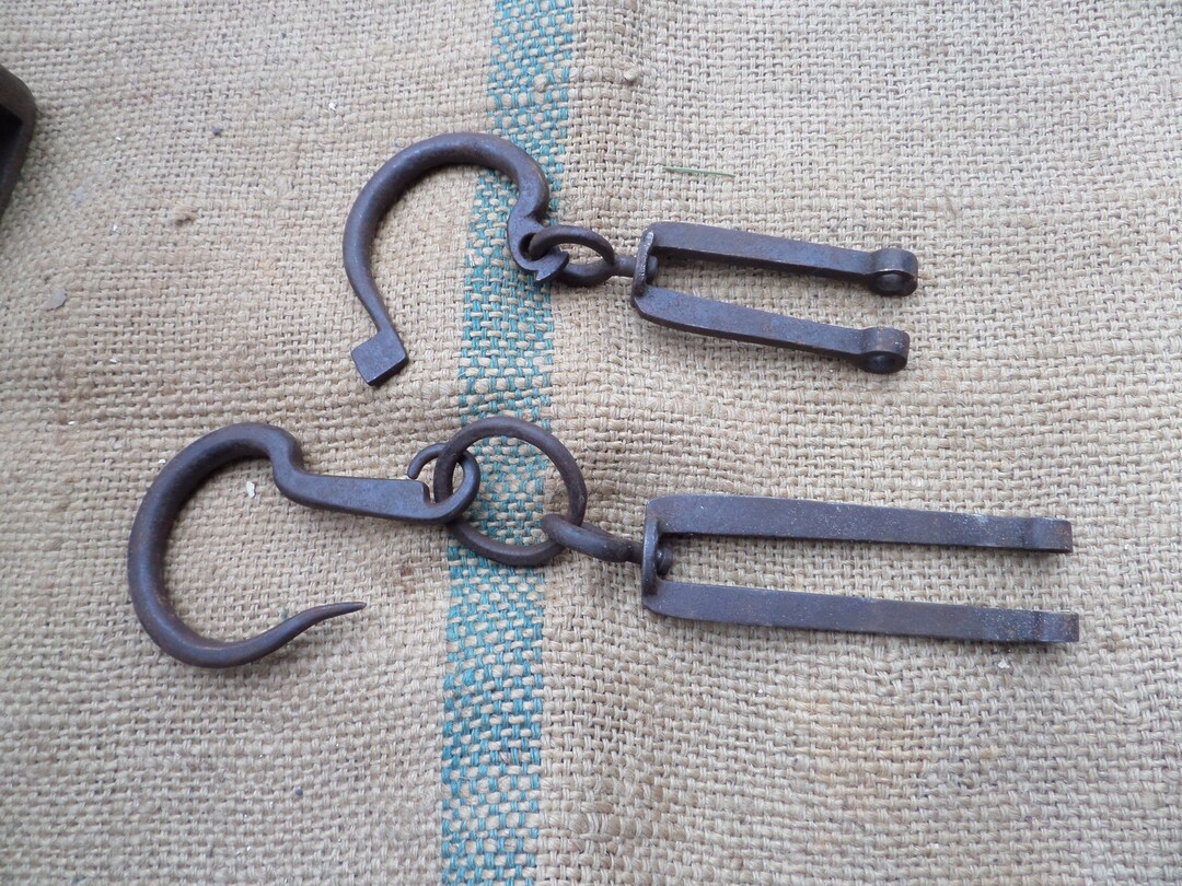 2 Antique Vintage Pivot Hook Hooks Blacksmith Hand Forged - Etsy