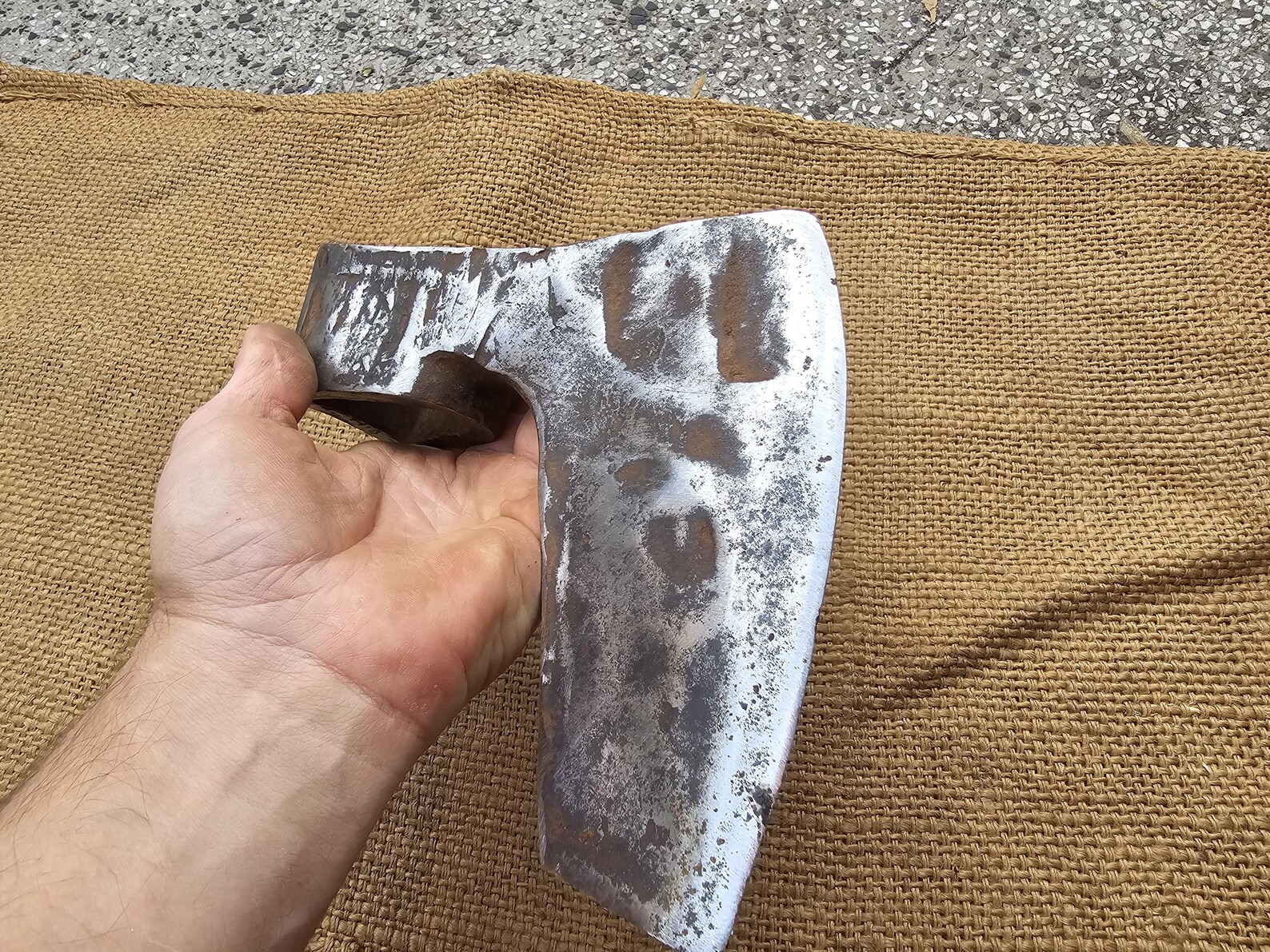 Antique Hand Forged Bearded Axe Head Vintage Hatchet Felling Splitting ...