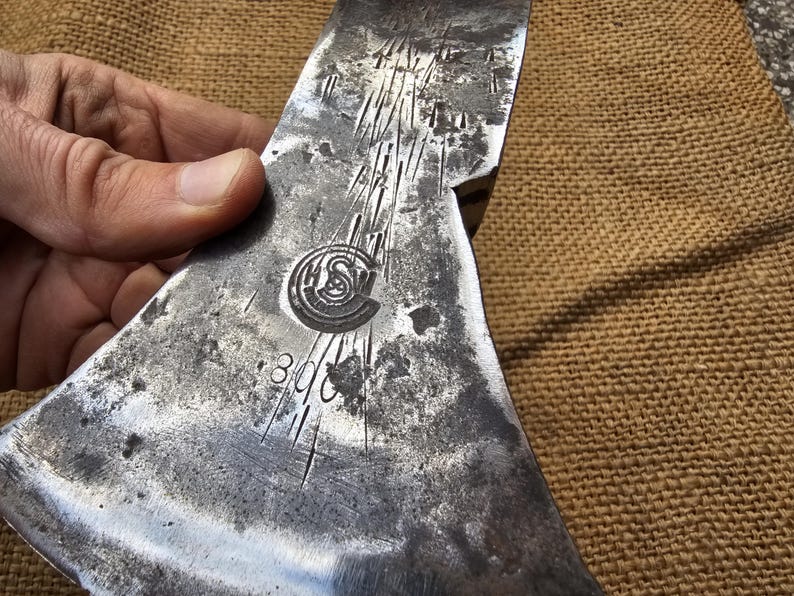Vintage German Axe Head "shw Fredrichstal" Hatchet Camping Bushcraft ...