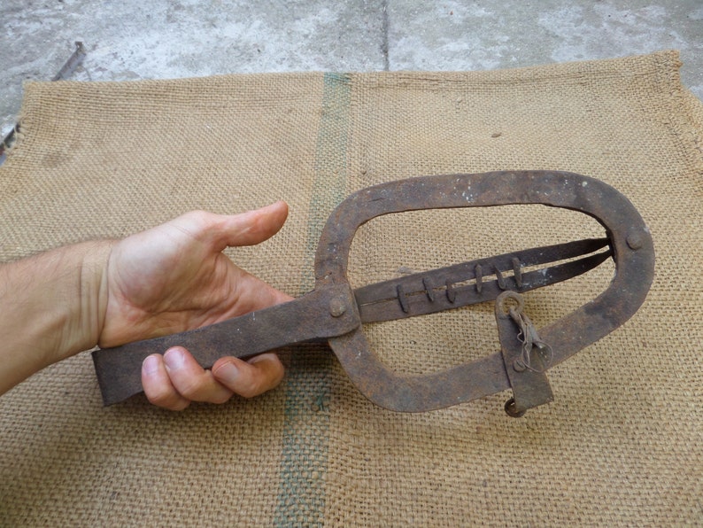 Antique Vintage Animal Trap Wrought Iron Blacksmith Hand Forged - Etsy