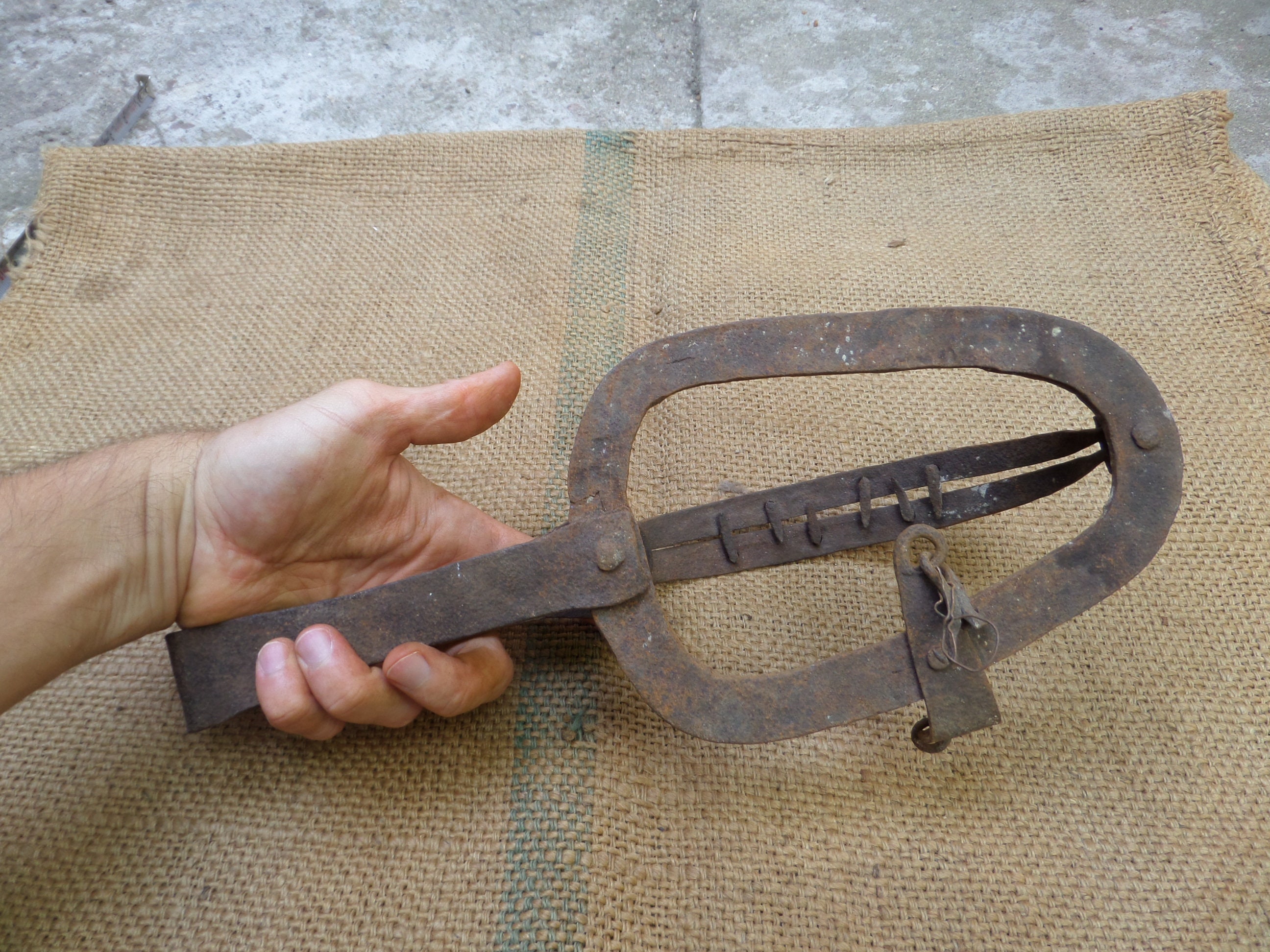 Antique Vintage Animal Trap Wrought Iron Blacksmith Hand Forged - Etsy
