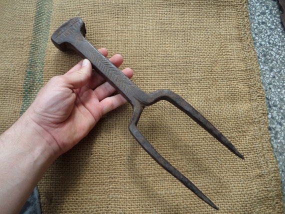 Decorated Sickle Peening Anvil Scythe Wrought Iron Vintage | Etsy