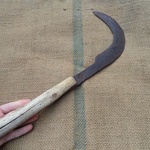 Vintage Antique Billhook Falx Axe Weapon Hand Made Forged Wrought Iron ...
