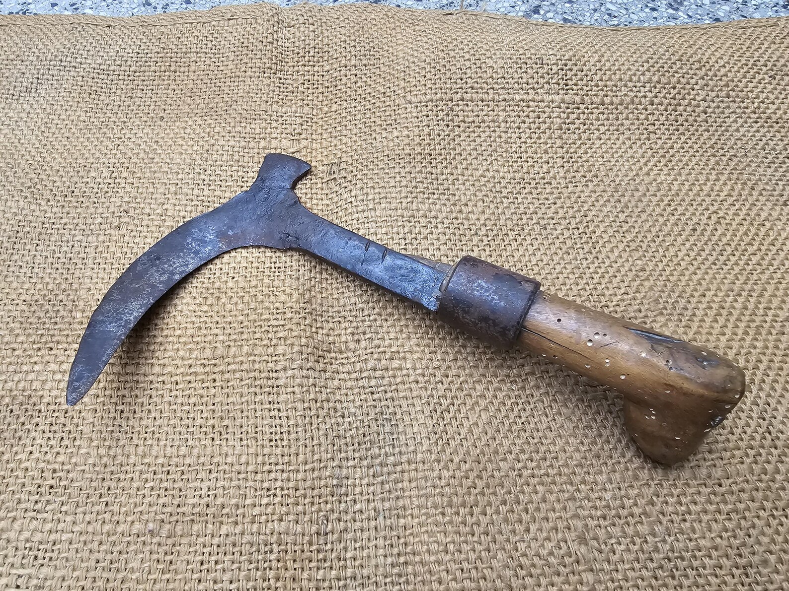 Small Antique Billhook Hand Forged Vintage Tool Axe Faschineknife - Etsy