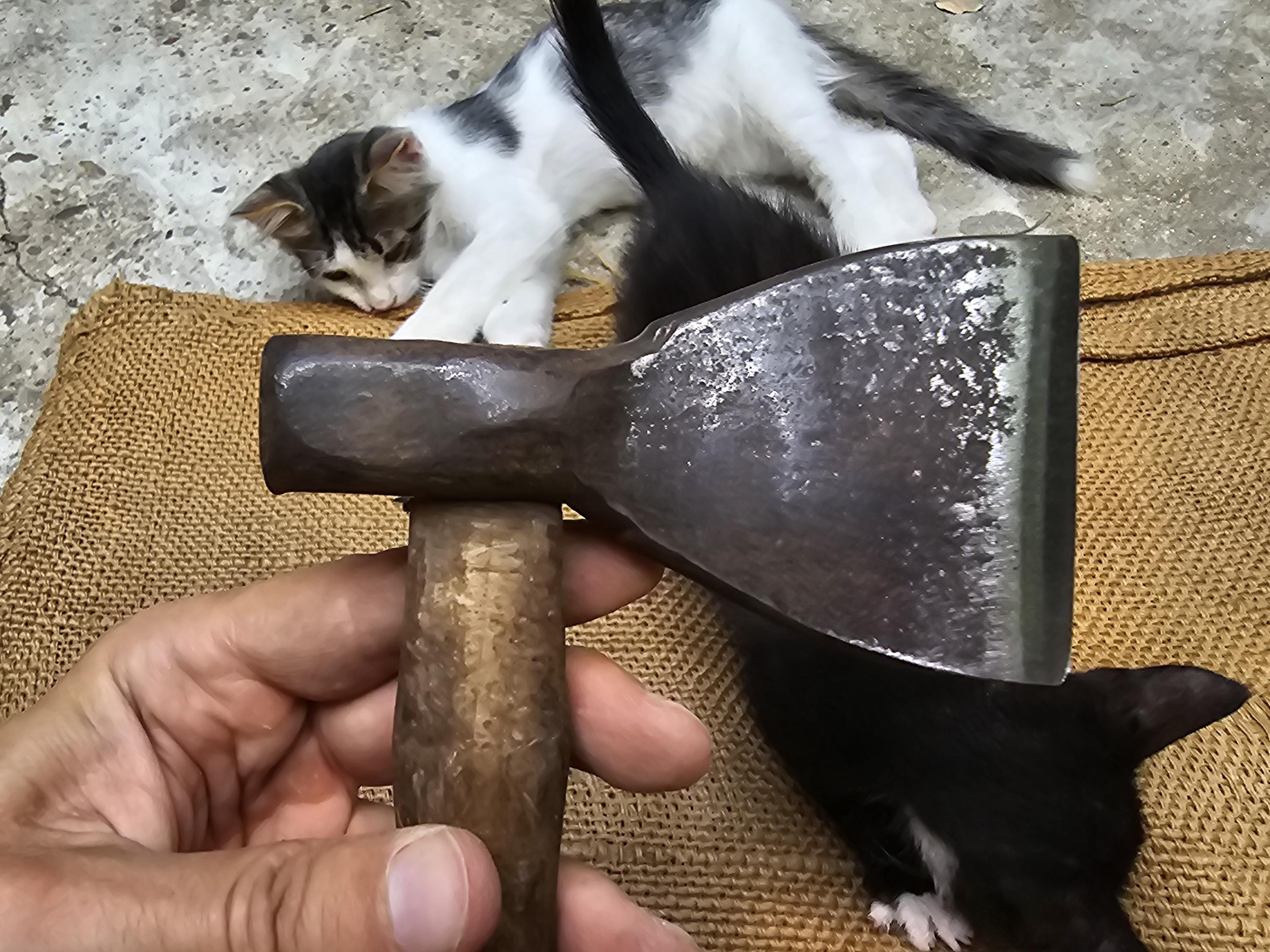 Small Mini Antique Hand Forged Axe Hatchet Bushcraft Camping Forest ...