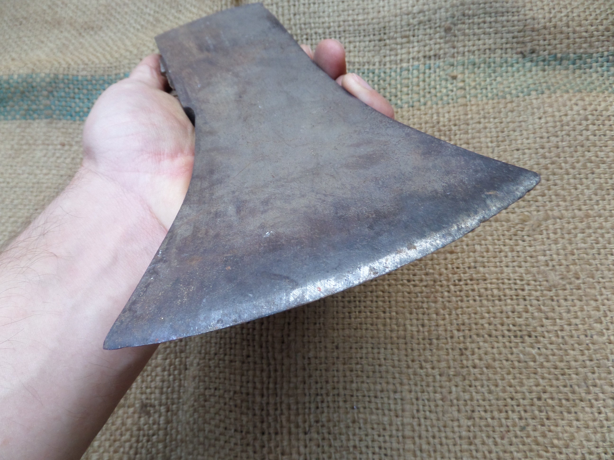 Large Vintage Axe Head German Hatchet Splitting Felling Logging Antique ...