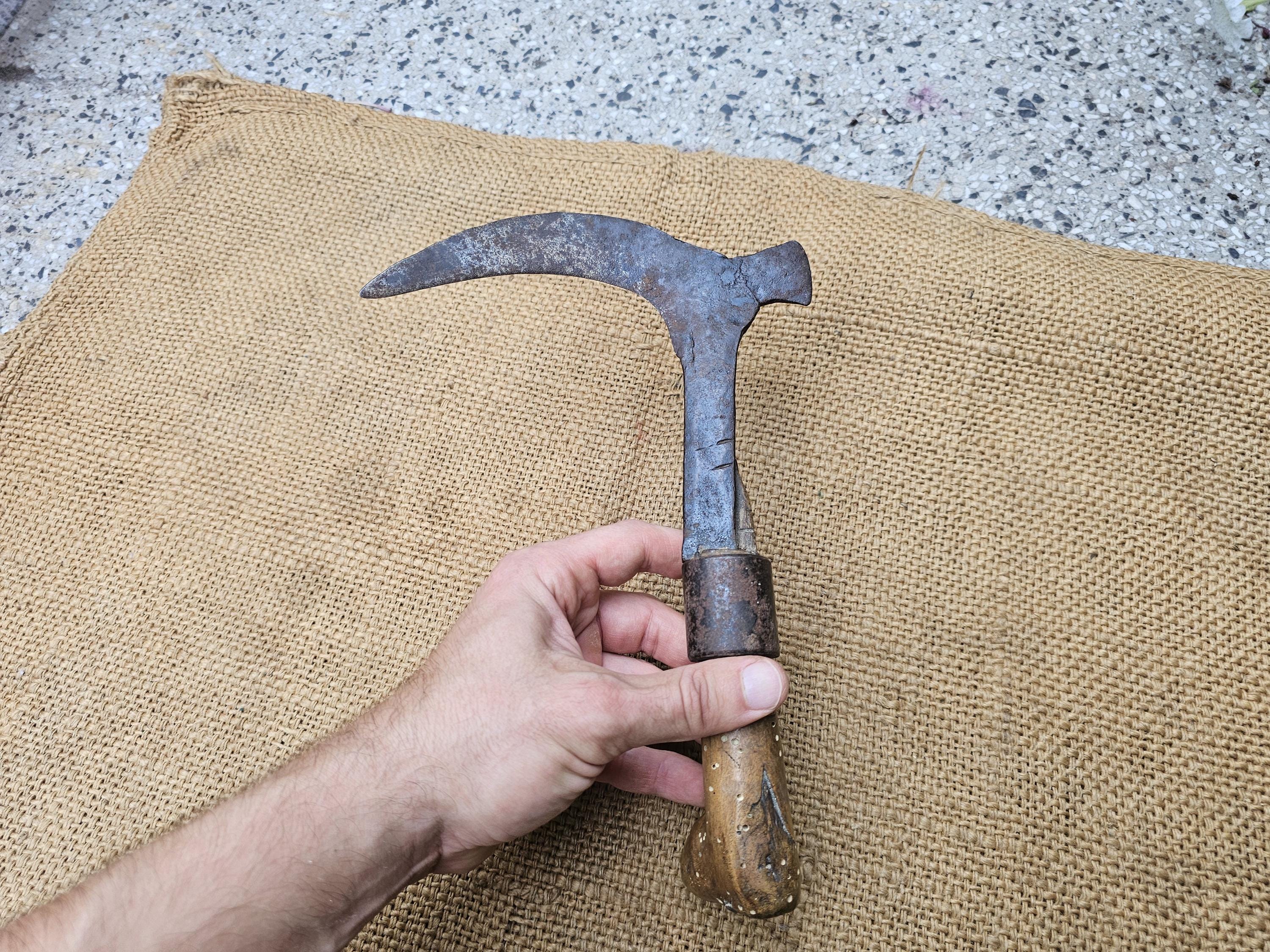 Small Antique Billhook Hand Forged Vintage Tool Axe Faschineknife - Etsy