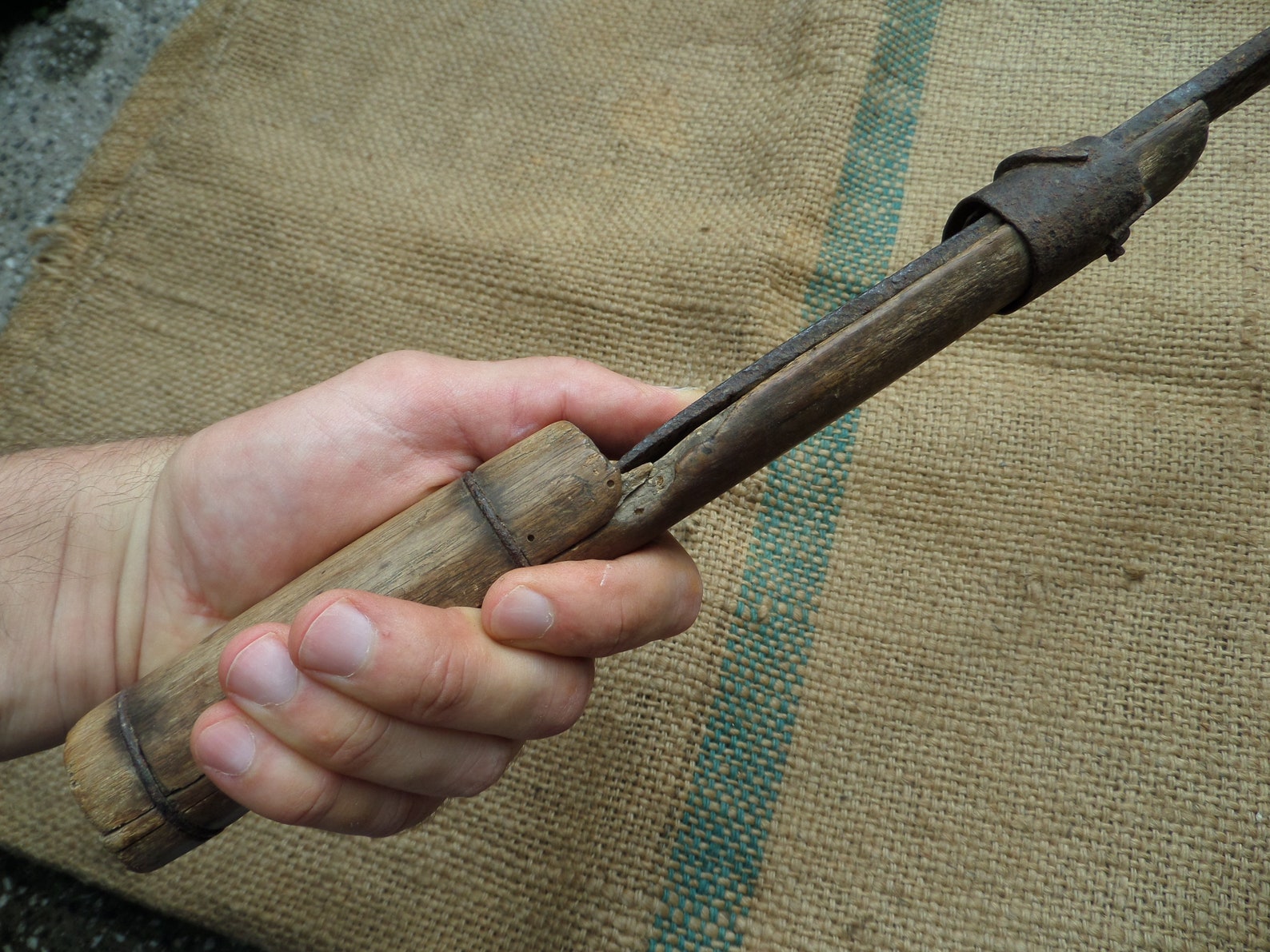 Vintage Antique Billhook Falx Axe Weapon Hand Made Forged Wrought Iron ...