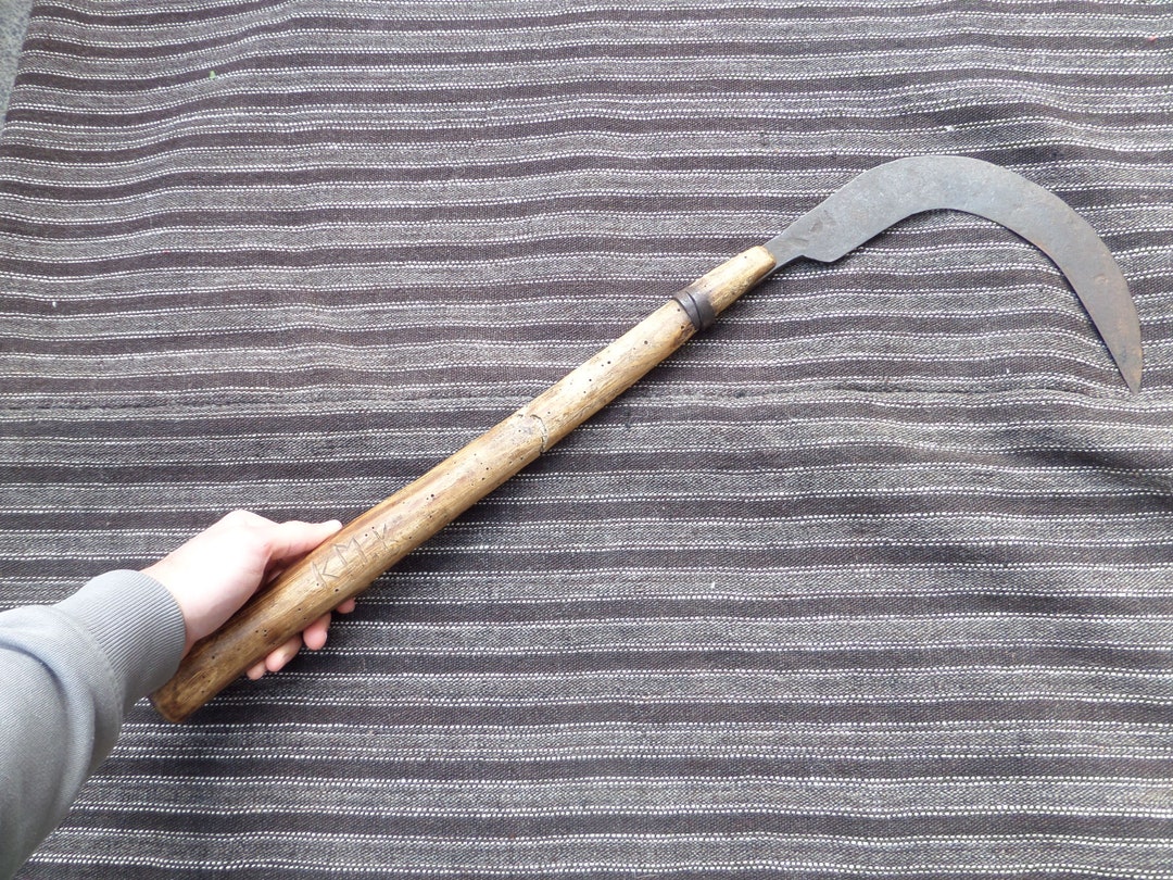 Vintage Antique Billhook Falx Axe Weapon Hand Made Forged Wrought Iron ...
