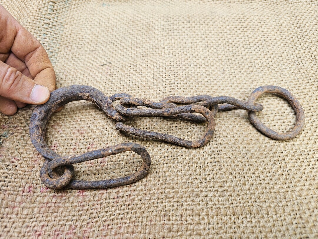 Antique Ottoman Empire Slave Shckles Restraints Blacksmith Hand Forged ...