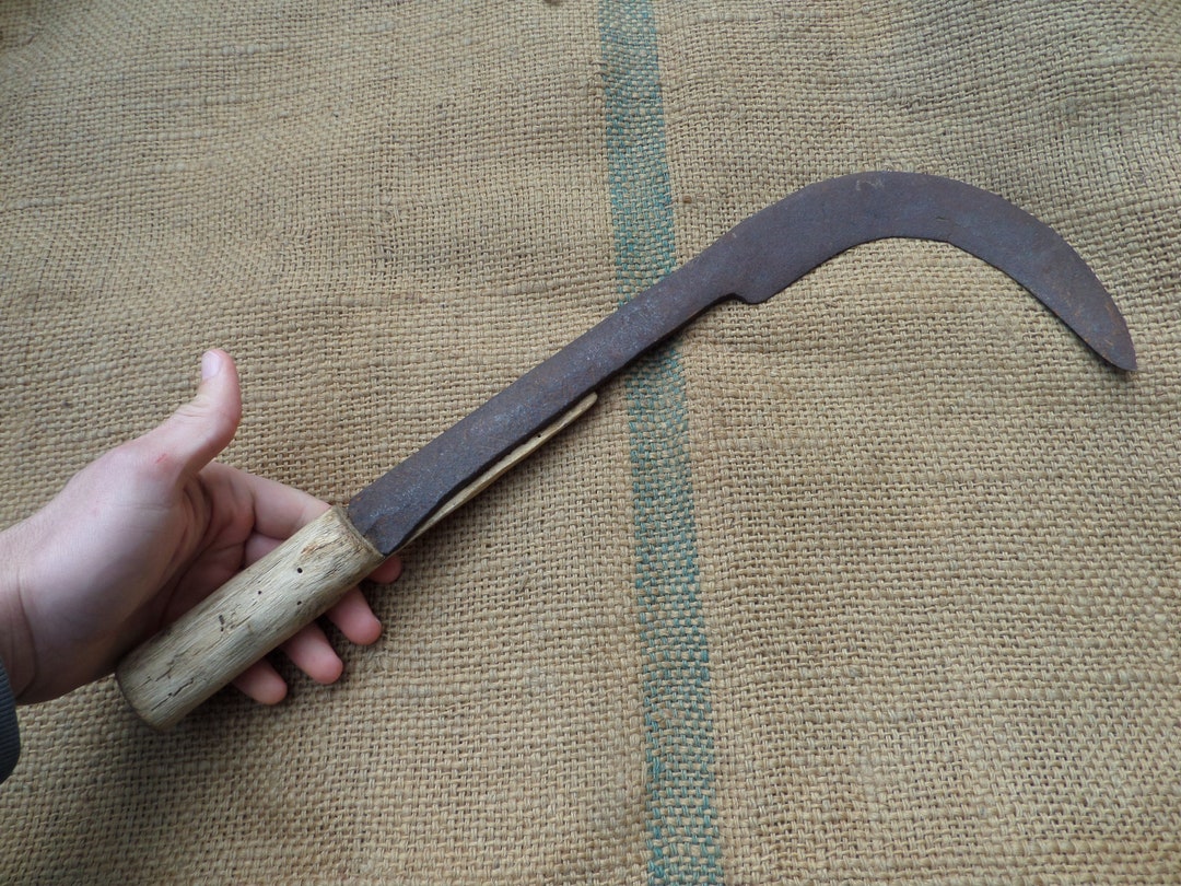 Vintage Antique Billhook Falx Axe Weapon Hand Made Forged Wrought Iron ...