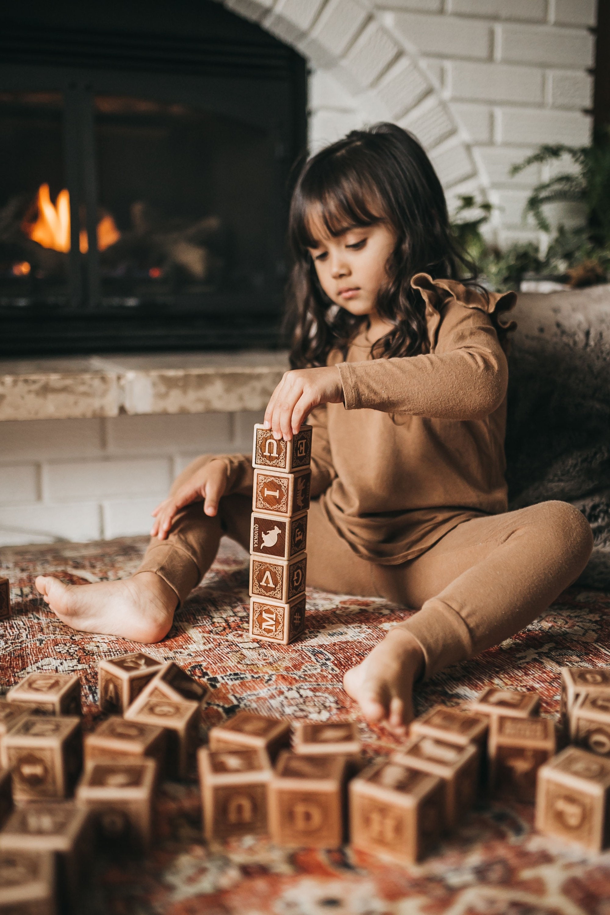Animal and ABC Wooden Blocks 7 Alphabet Blocks Wooden | Etsy