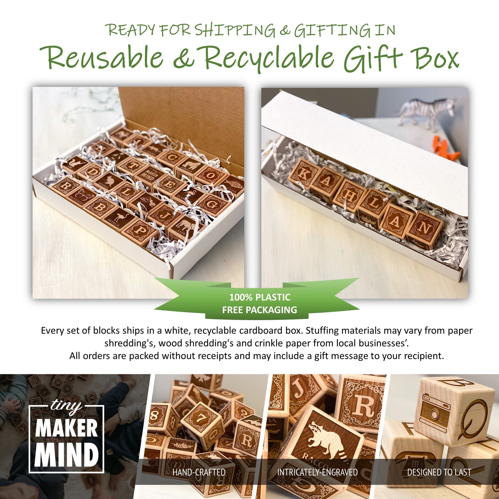 Animal and ABC Wooden Blocks 7 Alphabet Blocks Wooden | Etsy