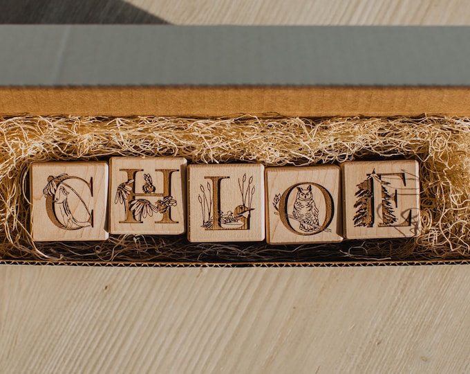 Custom Name Blocks // Wooden Name Blocks // Personalised Baby Gift - Etsy