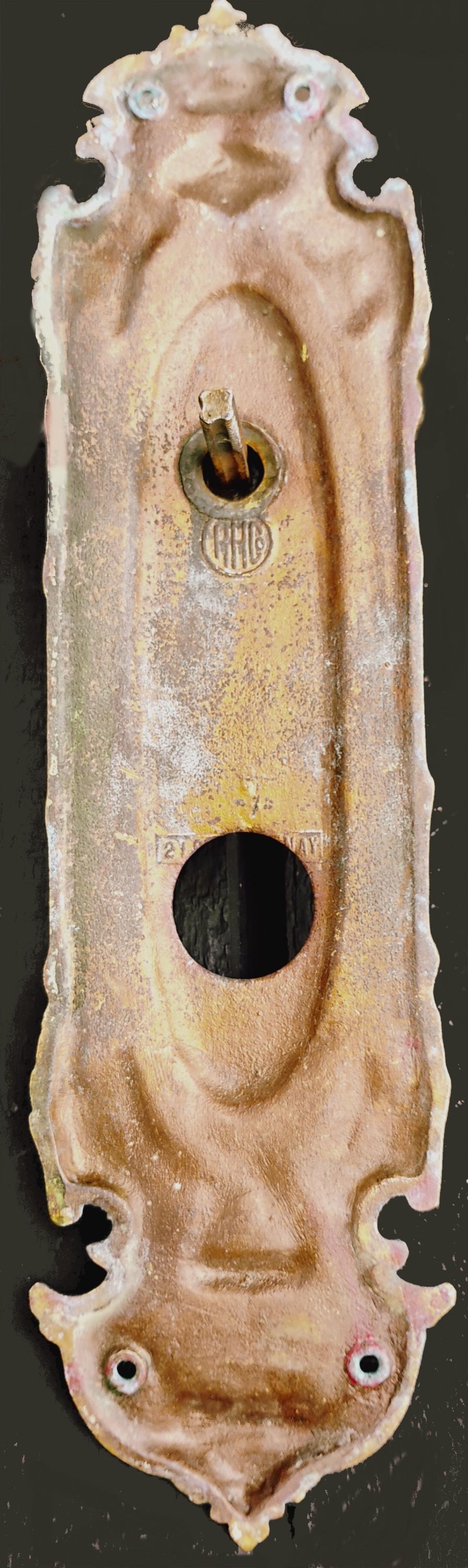 Ornate Brass Reading Hardware Co. Door Knob and Backplate - Etsy
