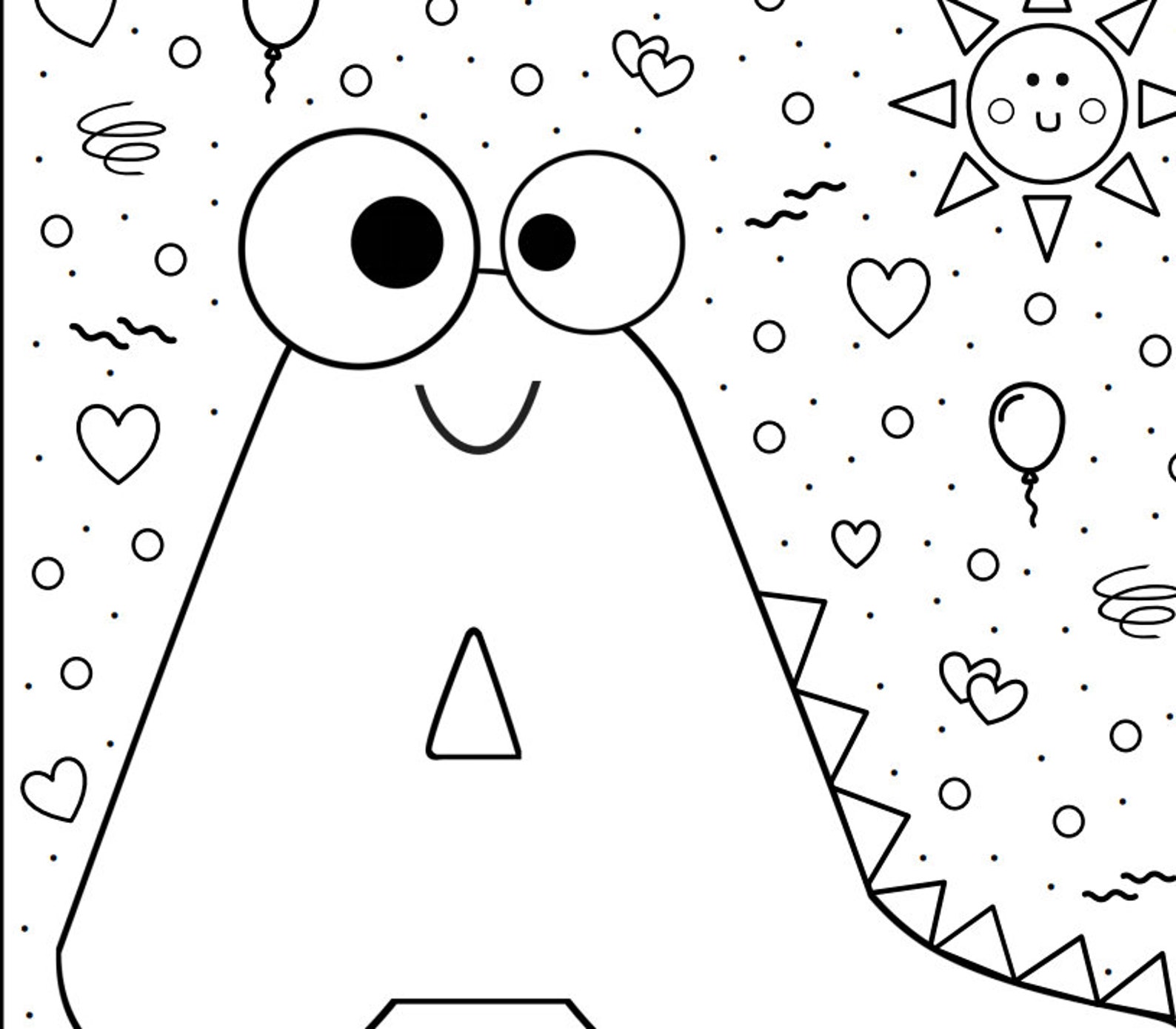 Digital Alphabet Coloring Pages Dinosaurs Edition - Etsy