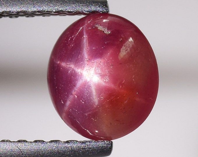 NATURAL STAR RUBY Gemstones! 1.400cts & 7x6x3.5mm_ Red Pinkish Natural ...