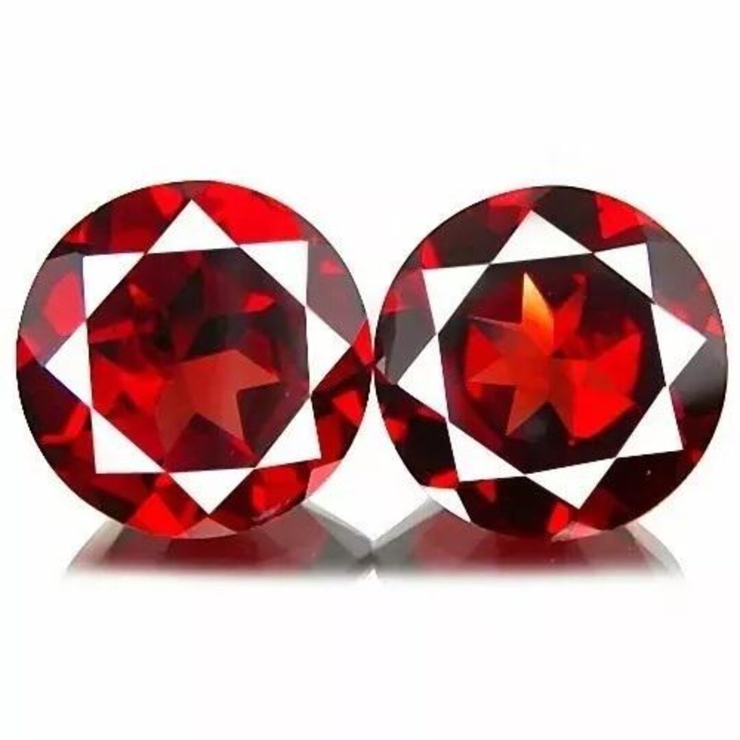 Red Garnet Gemstone Pair: 6.25 Ct Round Almandine Garnets, 9mm - Etsy