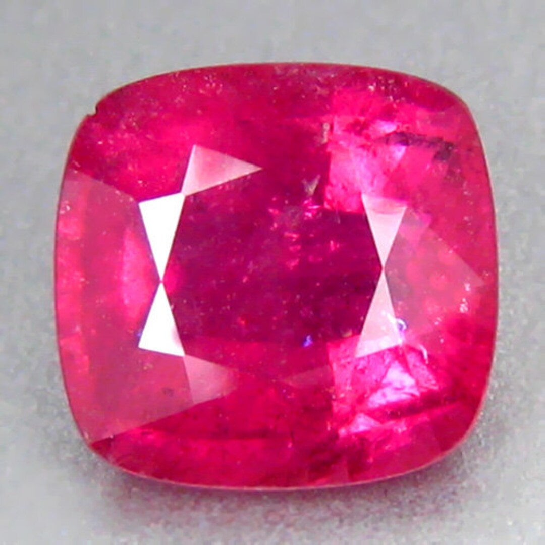 NATURAL RUBELLITE LOOSE GEMSTONE_ 4.300 Cts & 10x10x6 Mm_ Earth Mined ...