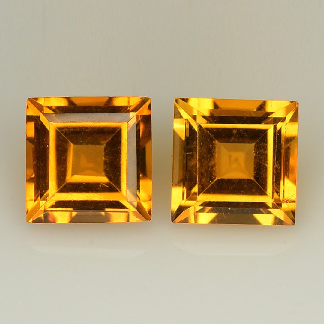 NATURAL CITRINE LOOSE GEMSTONE_ 1.250 Cts & 5x5x3.5mm _ Natural Golden ...
