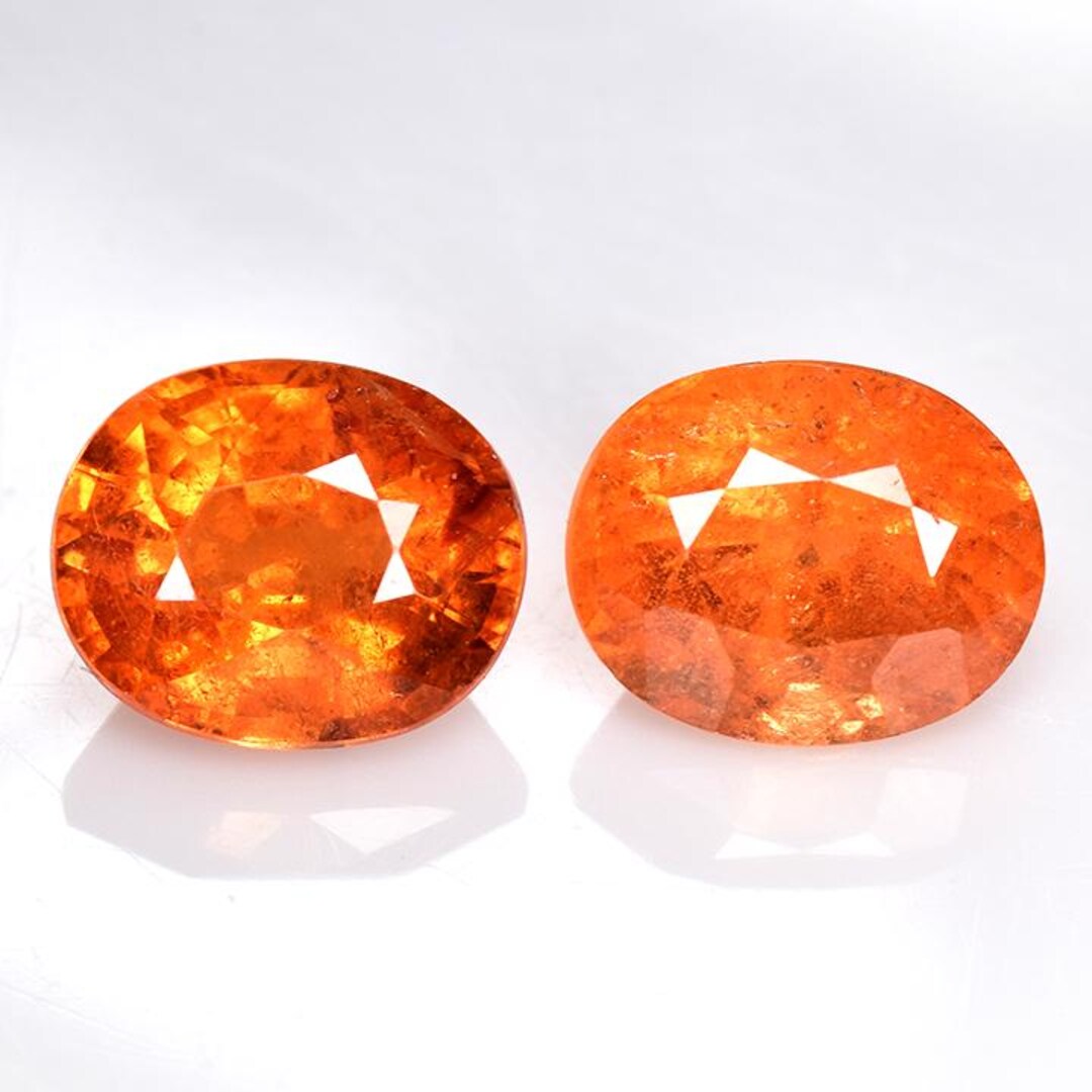 3.60 Ct & 7X6 Mm _ NATURAL MANDARIN SPESSARTITE GARNET_ Fanta Orange ...
