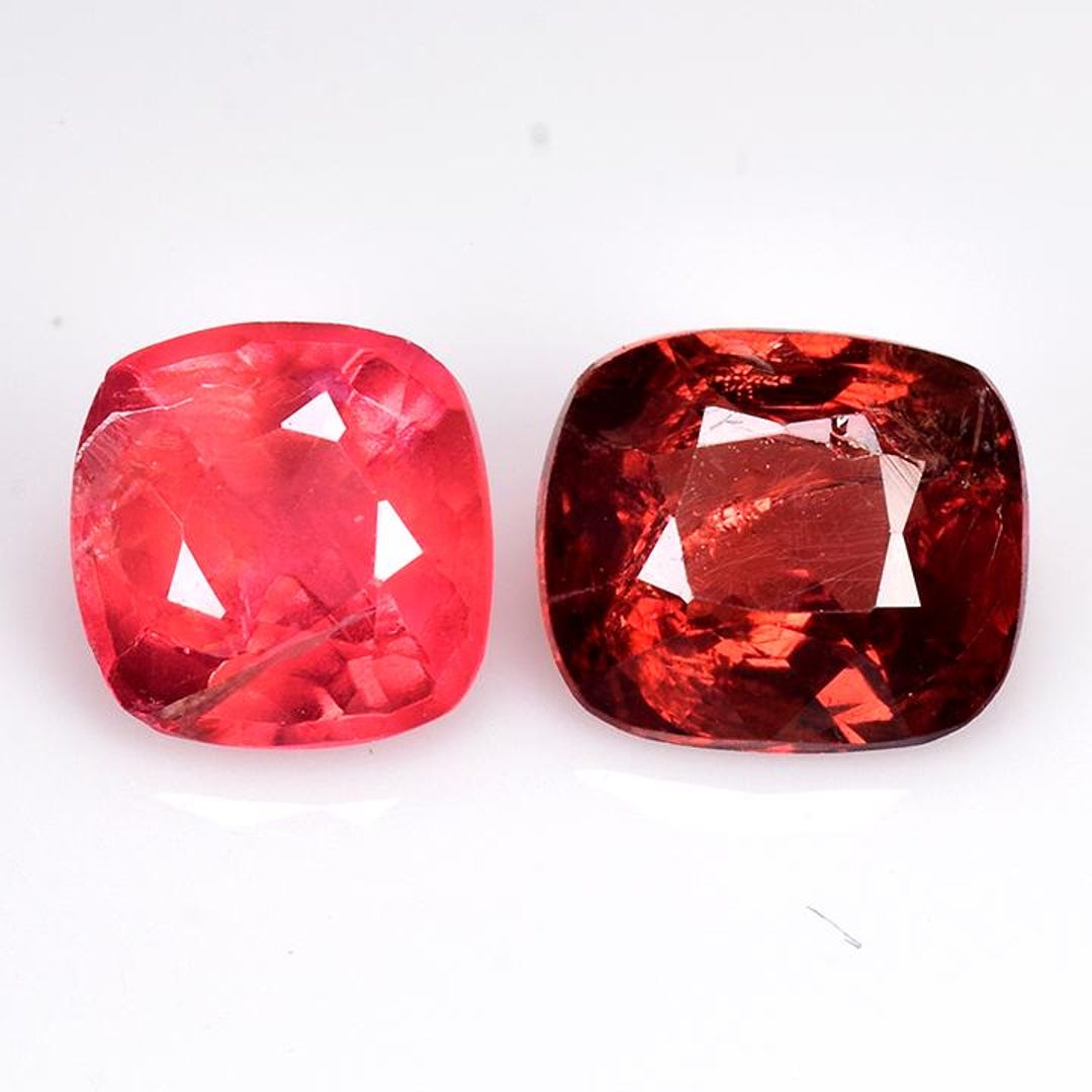 NATURAL SPINEL GEMSTONES _ 1.30 Ct & 6x4 Mm_ Natural Orange Pink Spinel ...