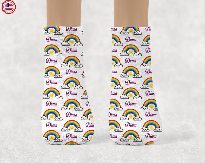 Vibrant Name Personalized Toddler Socks, Personalized Socks, Name Socks ...