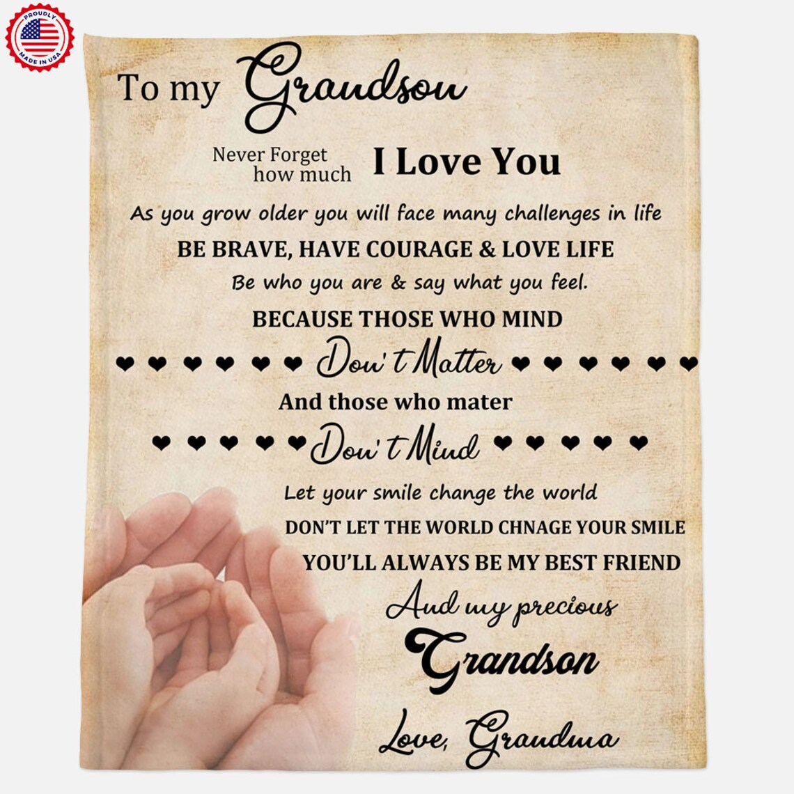 Letter To My Grandson Custom Grandson Blanket Custom Etsy Letter To My Grandson Custom Grandson Blanket Custom Etsy