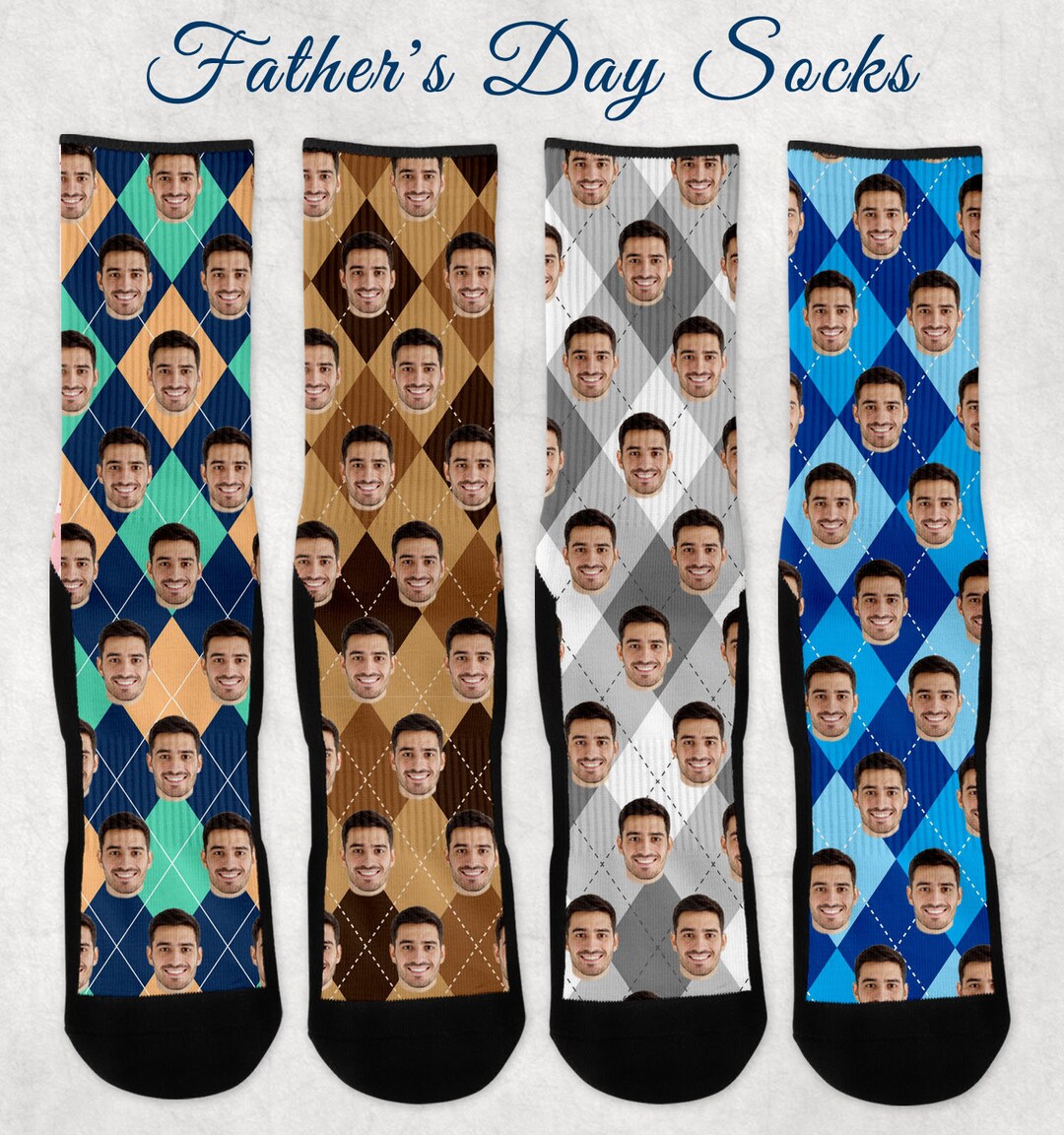 Fathers Day Socks ,custom Picture Socks,gift for Dad, Custom Photo ...
