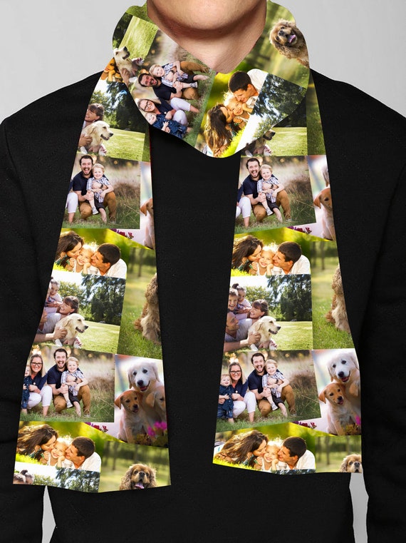 Personalized Picture Collage Scarf Custom Unisex Scarf | Etsy