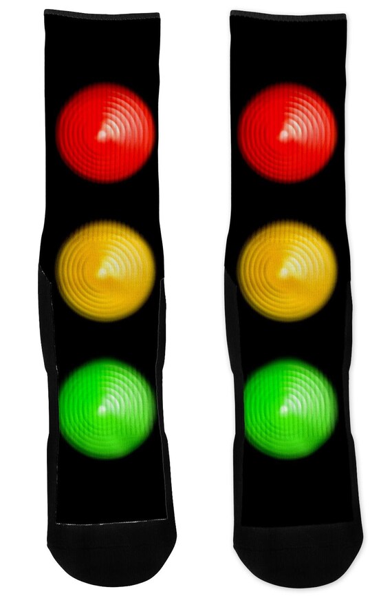 Traffic Signal Socks Traffic Sign Sockscolorful Socks Unique | Etsy
