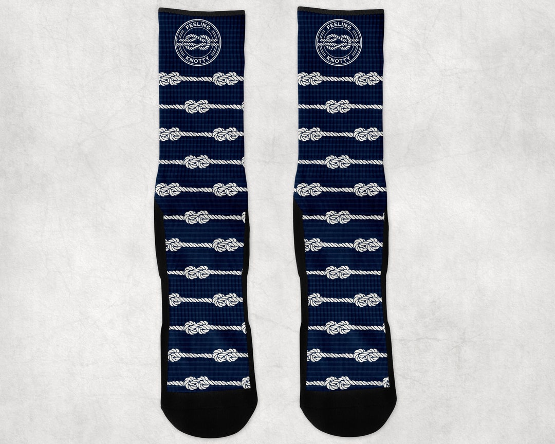 Men Nautical Socks, Nautical Theme Socks Unique Gift, Nautical Knotsfun ...